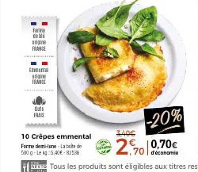 Promo 10 Crêpes Emmental chez Thiriet - iCatalogue.fr