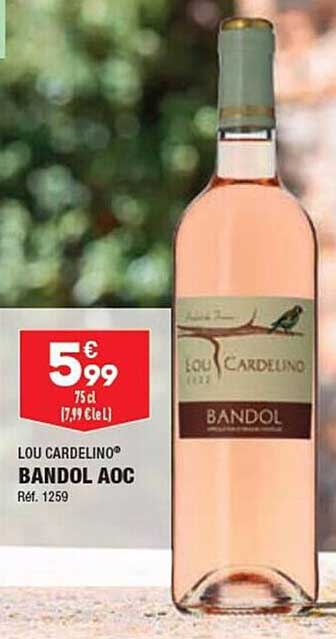 Promo Bandol Aoc Lou Cardelino chez Aldi - iCatalogue.fr