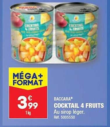 Promo Cocktail 4 Fruits Baccara chez Aldi - iCatalogue.fr