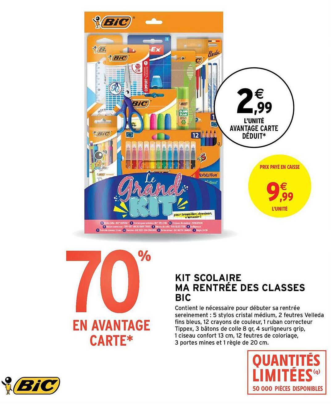 Promo Kit Scolaire Ma Rentrée Des Classes Bic chez Intermarché Hyper ...