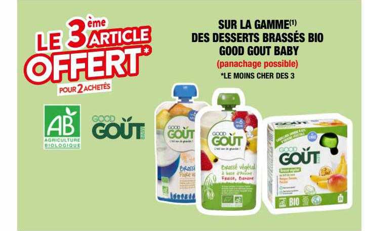 Promo La Gamme Des Desserts Brassés Bio Good Goût Baby chez Migros ...