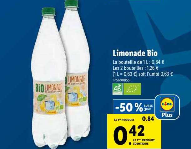Promo Limonade Bio chez Lidl - iCatalogue.fr
