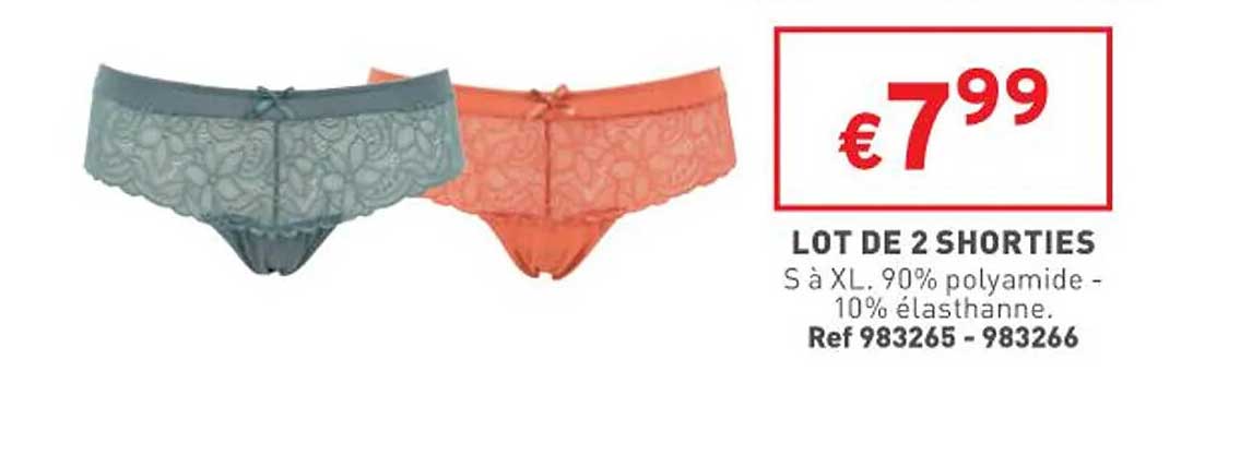 Promo Lot De 2 Shorties chez Trafic - iCatalogue.fr