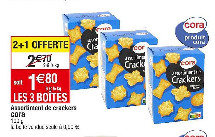 Promo Assortiment De Crackers Cora chez Cora - iCatalogue.fr