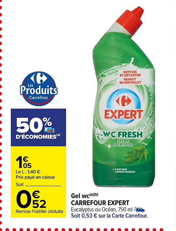 Promo Gel Wc Carrefour Expert chez Carrefour Market - iCatalogue.fr