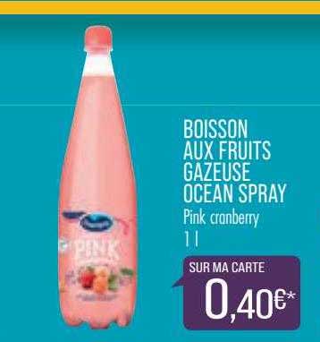 Promo Boisson Aux Fruits Gazeuse Ocean Spray chez Match - iCatalogue.fr