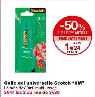 Promo Colle Gel Universelle Scotch "3m" chez Monoprix - iCatalogue.fr