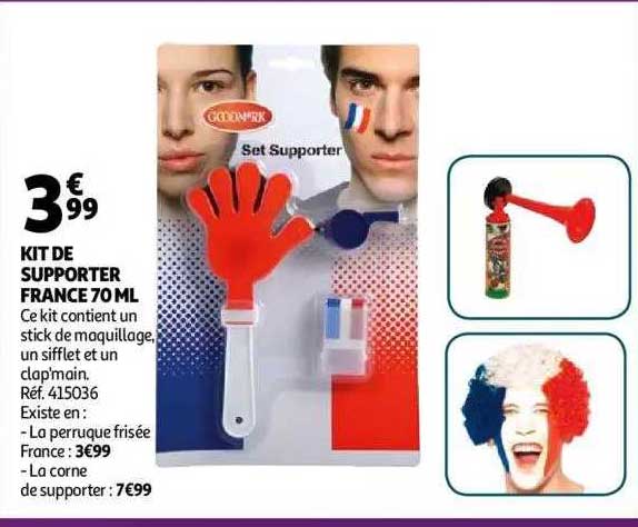 Promo Kit De Supporter France 70ml chez Auchan - iCatalogue.fr