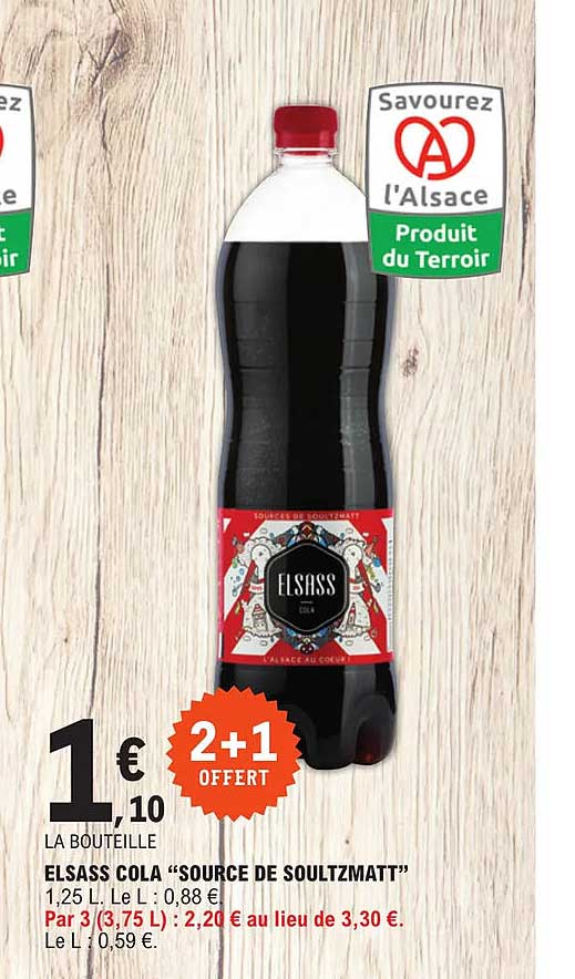 Promo Elsass Cola "source De Soultzmatt" chez E.Leclerc - iCatalogue.fr