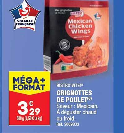Promo Grignottes De Poulet Bistro'vite! chez Aldi - iCatalogue.fr