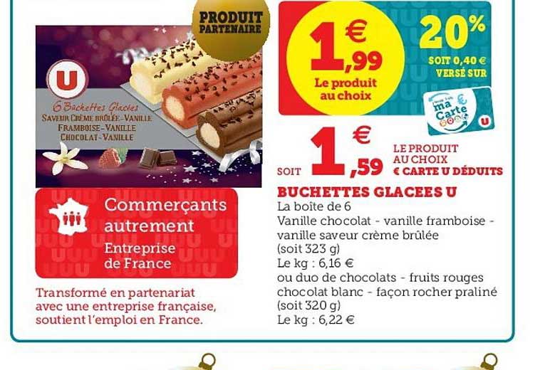 Promo Buchettes Glacées U chez Hyper U - iCatalogue.fr