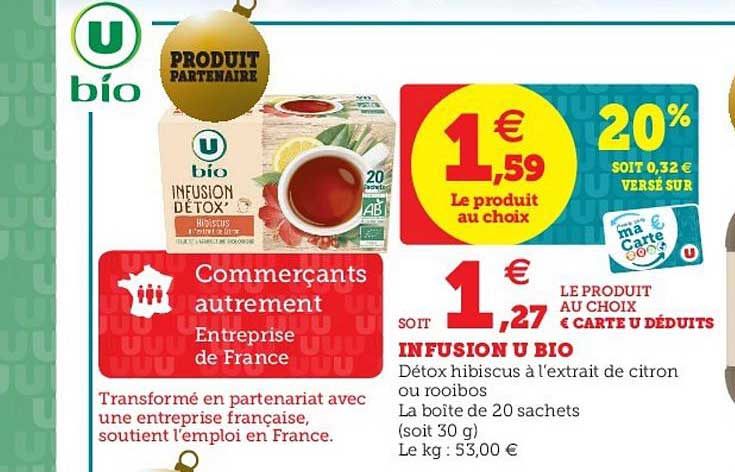 Promo Infusion U Bio chez Super U - iCatalogue.fr