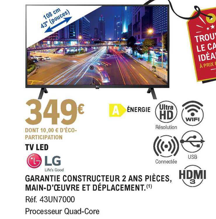 Promo Tv Led Lg chez E.Leclerc - iCatalogue.fr