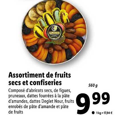 Promo Assortiment De Fruits Secs Et Confiseries chez Lidl - iCatalogue.fr