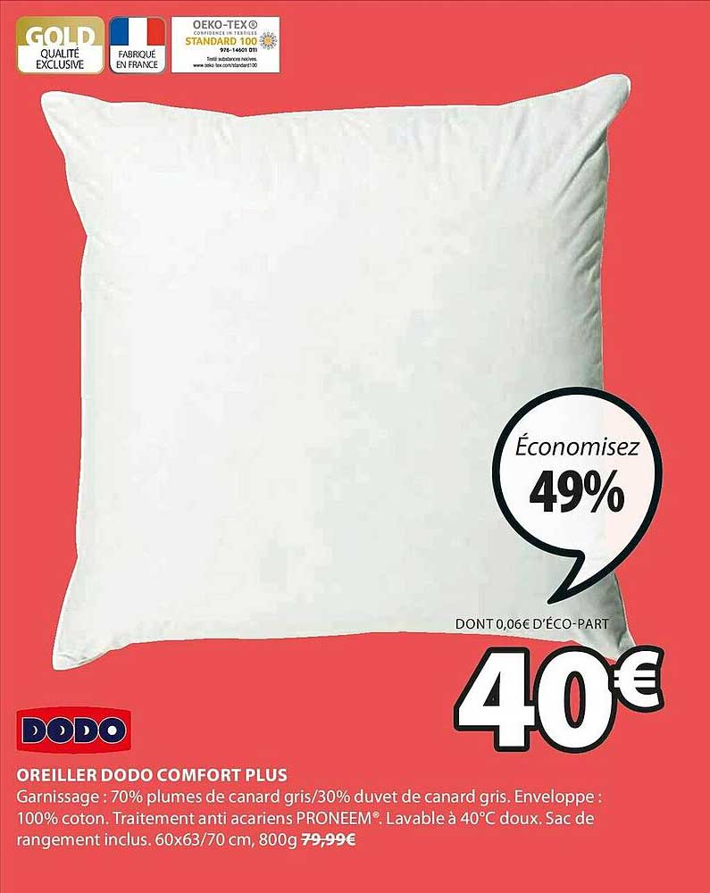 Promo Oreiller Dodo Comfort Plus Dodo chez JYSK - iCatalogue.fr