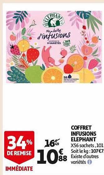 Promo Coffret Infusions éléphant chez Auchan - iCatalogue.fr