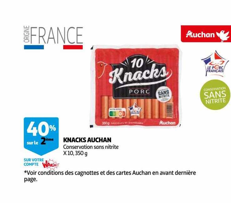 Offre Knacks Auchan chez Auchan