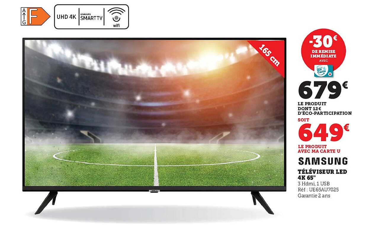 Offre Téléviseur Led Hd 39" Technical chez Super U