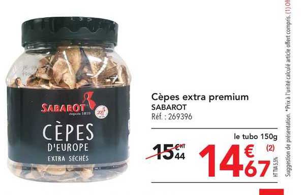 Promo Cèpes Extra Premium Sabarot chez METRO - iCatalogue.fr