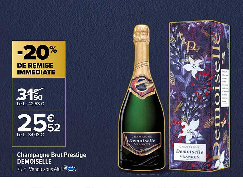 Promo Champagne Brut Prestige Demoiselle chez Carrefour - iCatalogue.fr