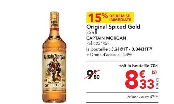Promo Original Spiced Gold Captain Morgan chez METRO - iCatalogue.fr