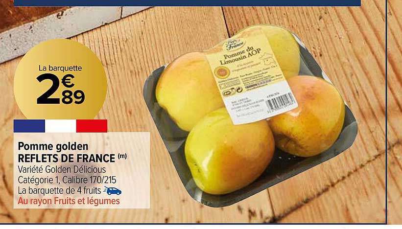 Promo Pomme Golden Reflets De France chez Carrefour Market - iCatalogue.fr