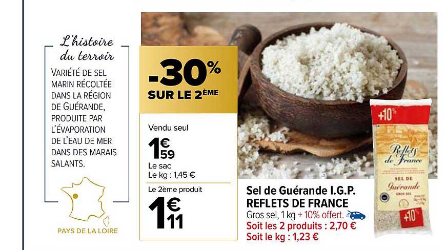 Promo Sel De Guérande I.g.p. Reflets De France chez Carrefour Market ...
