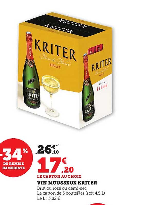 Promo Vin Mousseux Kriter chez Hyper U - iCatalogue.fr