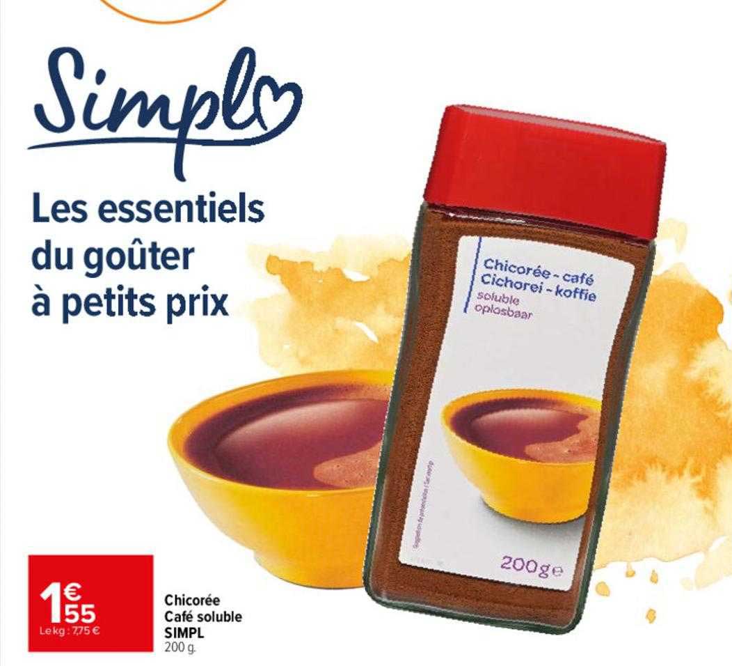 Promo Chicorée Café Soluble Simpl chez Carrefour Drive - iCatalogue.fr