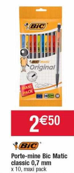 Promo Porte-mine Bic Matic Classic 0.7 Mm chez Cora - iCatalogue.fr