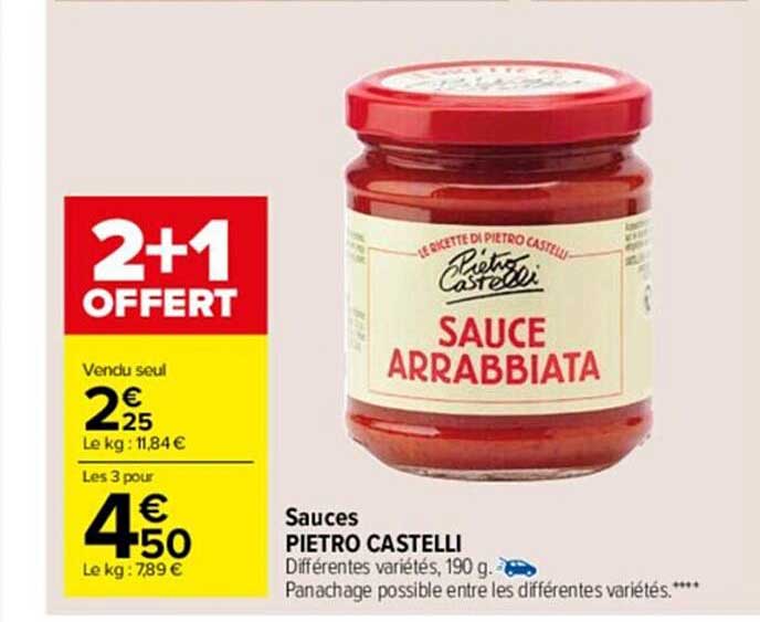 Promo Sauces Pietro Castelli chez Carrefour Market - iCatalogue.fr