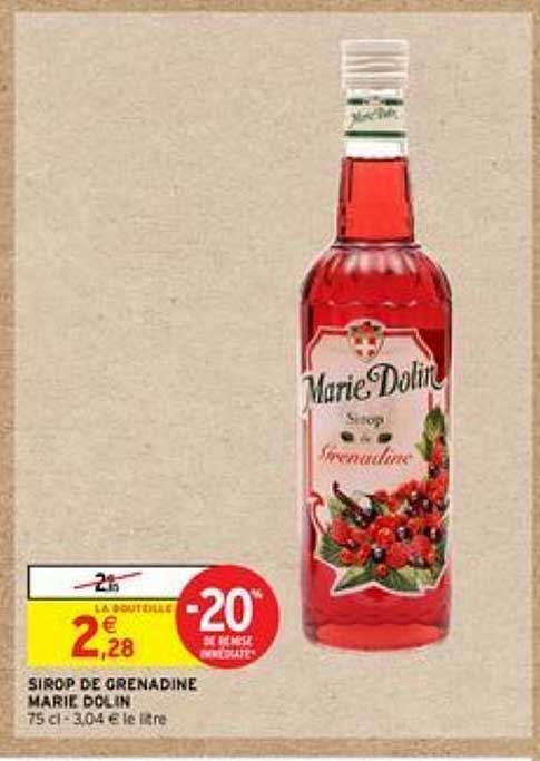 Promo Sirop De Grenadine Marie Dolin chez Intermarché - iCatalogue.fr