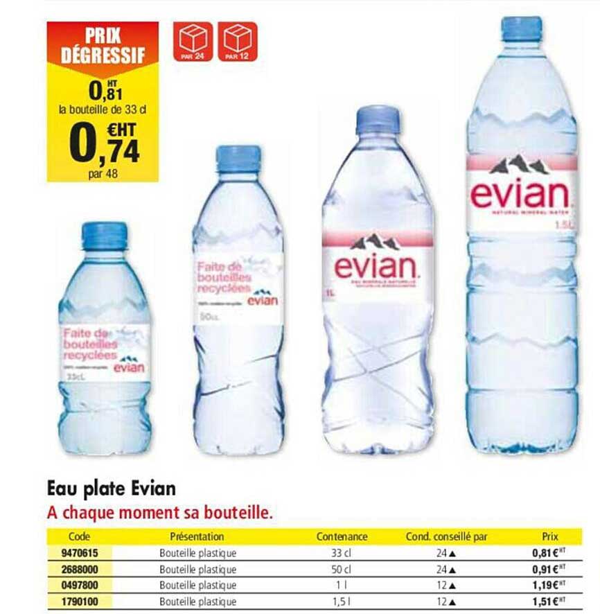 Promo Eau Plate Evian chez Plein ciel - iCatalogue.fr