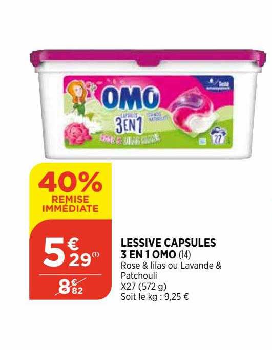 Promo Lessive Capsules 3 En 1 Omo chez Atac - iCatalogue.fr