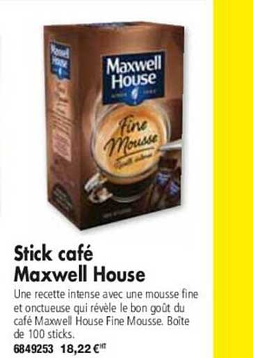 Promo Stick Café Maxwell House chez Plein ciel - iCatalogue.fr