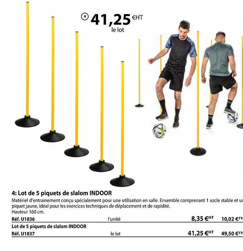 Promo Lot De 5 Piquets De Slalom Indoor chez Casal Sport - iCatalogue.fr