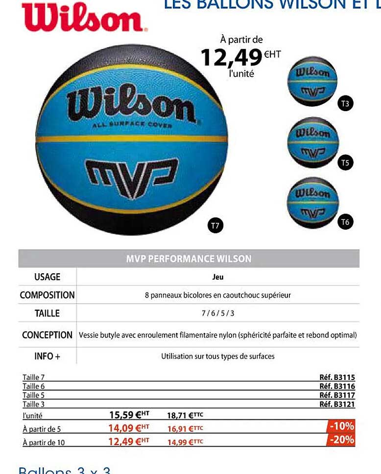Promo Mvp Performance Wilson chez Casal Sport - iCatalogue.fr