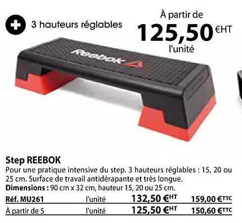 Promo Step Reebok chez Casal Sport - iCatalogue.fr
