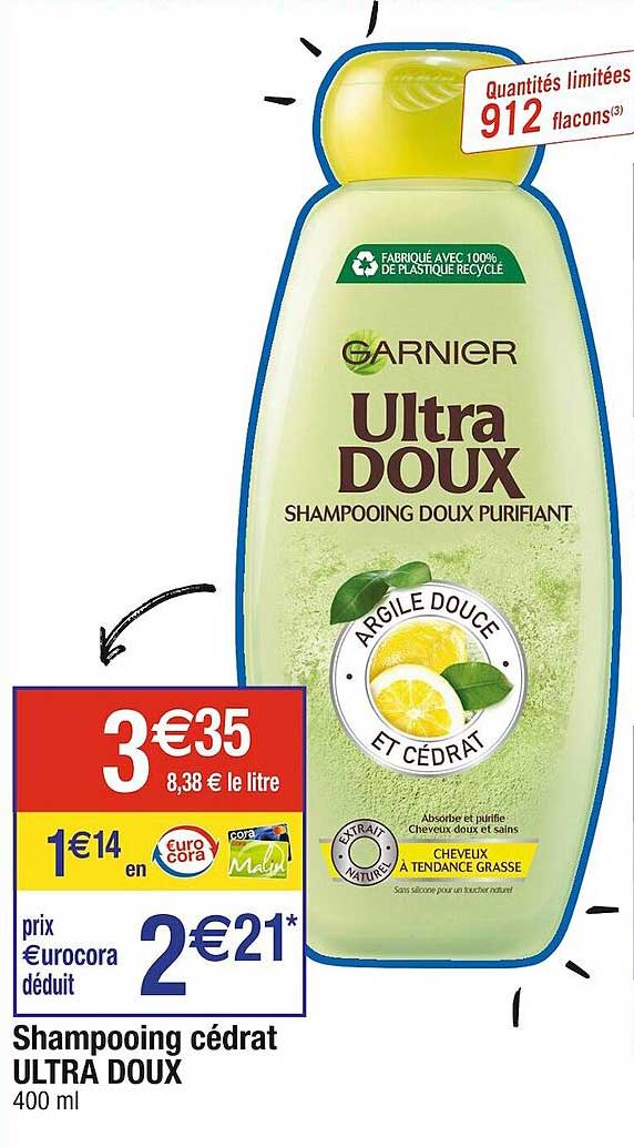 Promo Shampooing Cédrat Ultra Doux chez Cora - iCatalogue.fr