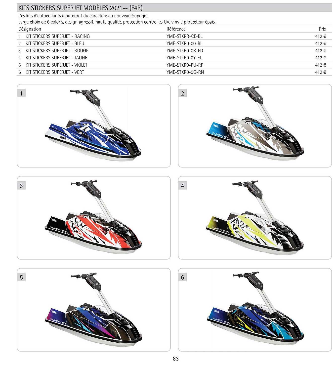 Promo Kits Stickers Superjet chez Yamaha - iCatalogue.fr