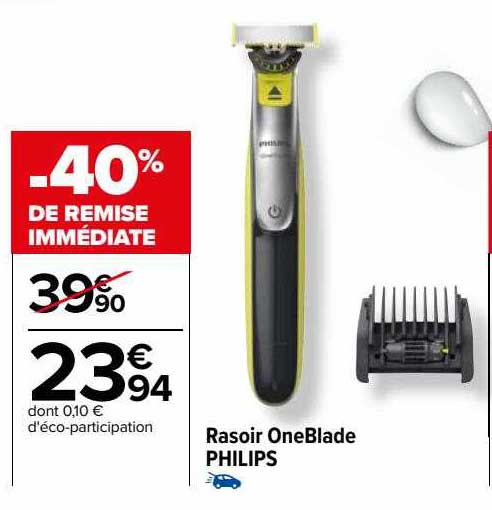 Promo Rasoir One Blade Philips chez Carrefour - iCatalogue.fr