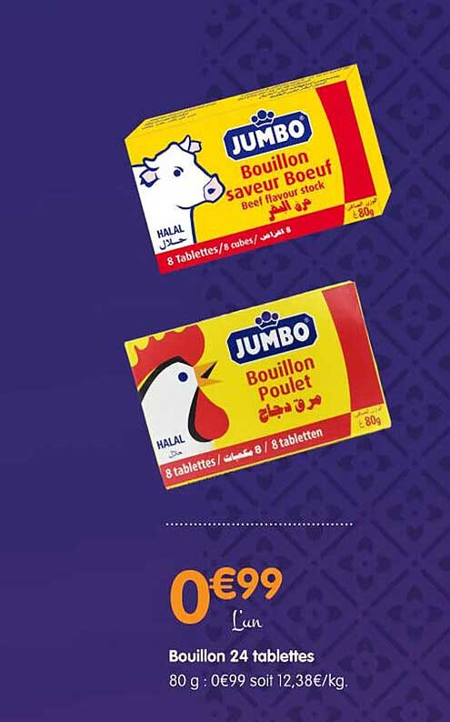 Promo Bouillon 24 Tablettes Jumbo chez Babou - iCatalogue.fr