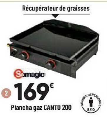 Promo Plancha Gaz Canto 200 Somagic chez Bricorama - iCatalogue.fr