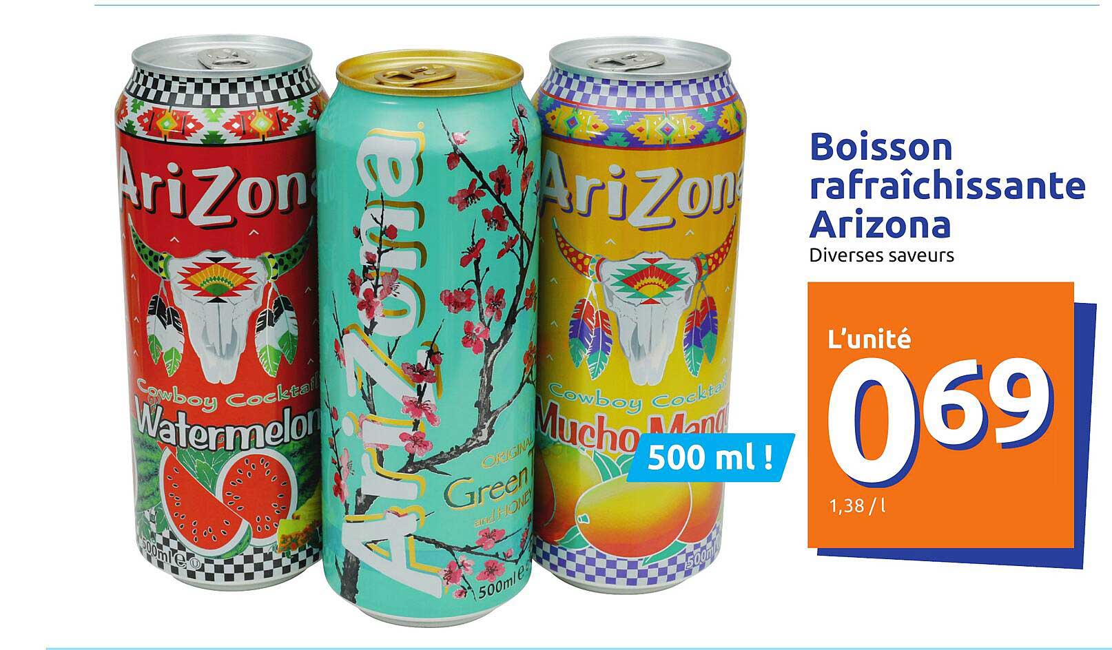 Promo Boisson Rafraîchissante Arizona chez Action - iCatalogue.fr