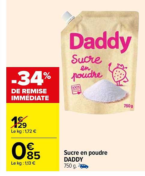 Offre Sucre En Poudre "daddy" chez E Leclerc