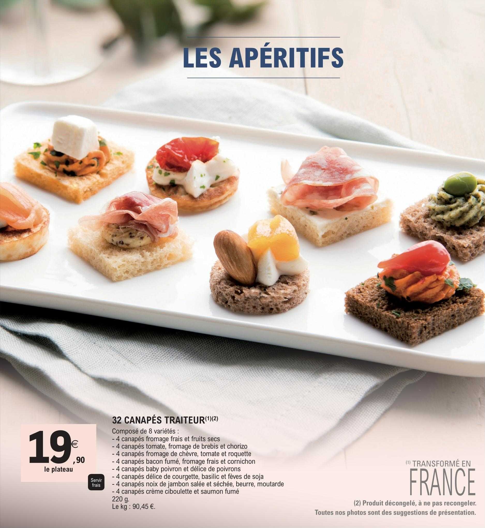 Promo 32 Canapés Traiteur chez E.Leclerc - iCatalogue.fr