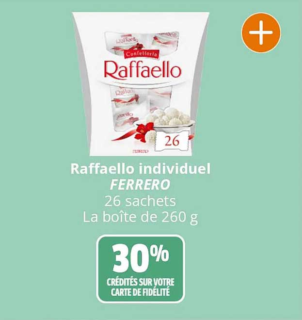 Promo Raffaello Individuel Ferrero chez Coccinelle Supermarché ...
