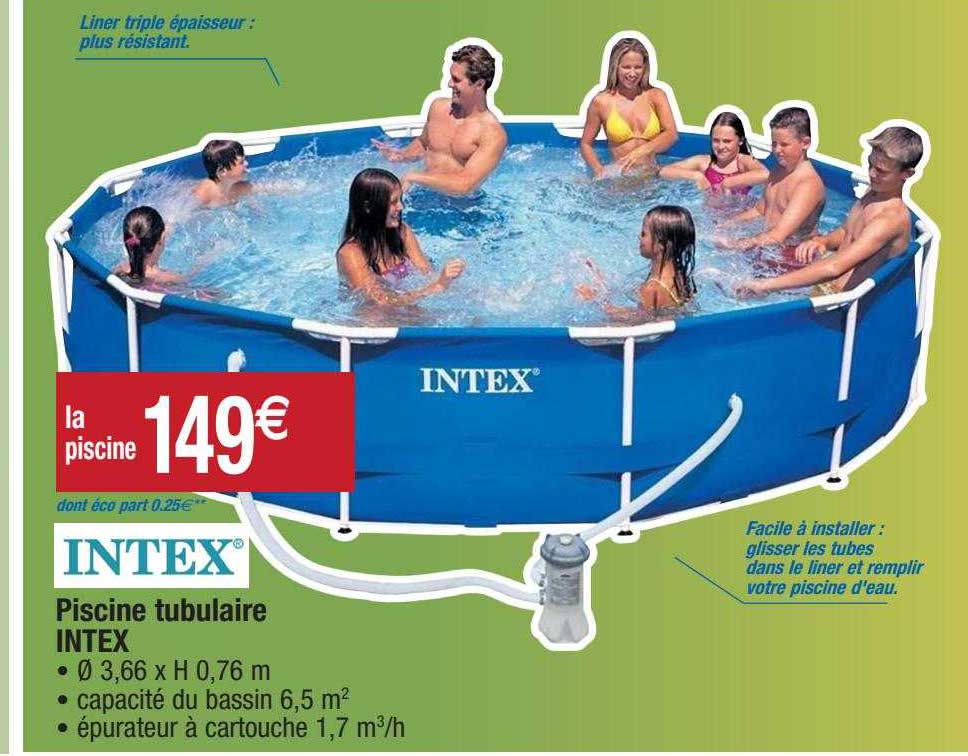Promo Piscine Tubulaire Intex chez Migros France - iCatalogue.fr