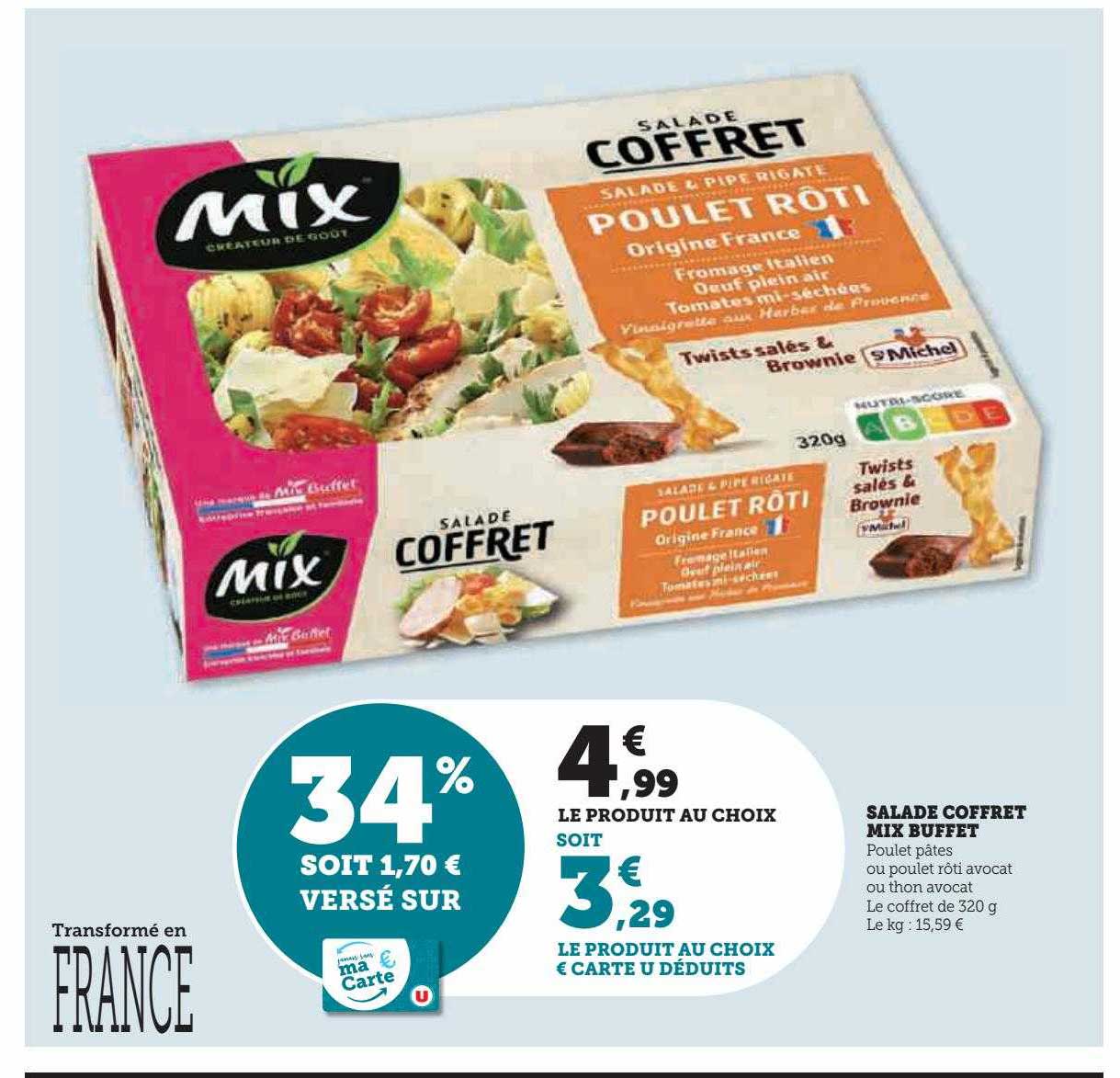 Promo Salade Coffret Mix Buffet chez U Express - iCatalogue.fr