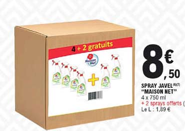 Promo Spray Javel "maison Net" chez E.Leclerc - iCatalogue.fr